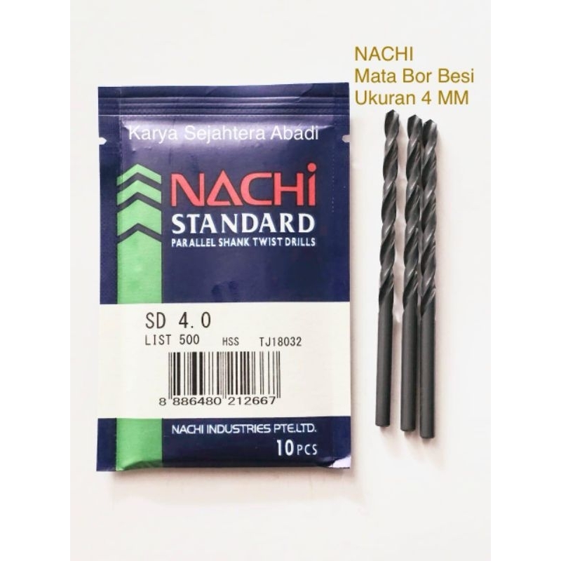 Jual Nachi 4.0 MM Mata Bor Besi HSS - Nachi Mata Bor Besi HSS 4.0 MM | Shopee Indonesia