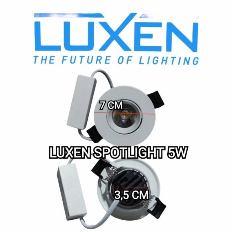 Jual LUXEN LAMPU LED SPOTLIGHT 5 WATT SPOT LIGHT COB BERKUALITAS SNI ...
