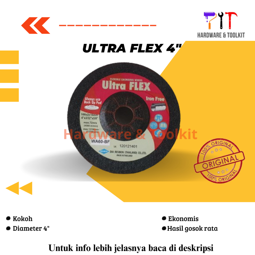 Jual Batu Gerinda Stainless 4x2 Merk Ultraflex WA60-BF | Shopee Indonesia