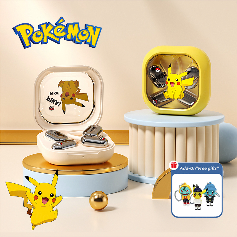 Jual 100% Ori TWS Pokémon FBE01 Open Ear Earphone Bluetooth Nirkabel ...