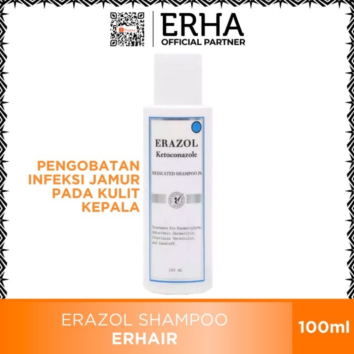Jual ERHA ERAZOL MEDICATED SHAMPOO 100 ML/Shampoo anti ketombe | Shopee ...