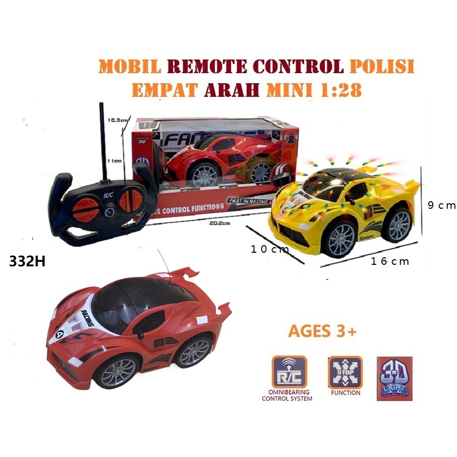 Jual Mainan anak Mobil remote control Drifft Supra polisi empat arah ...