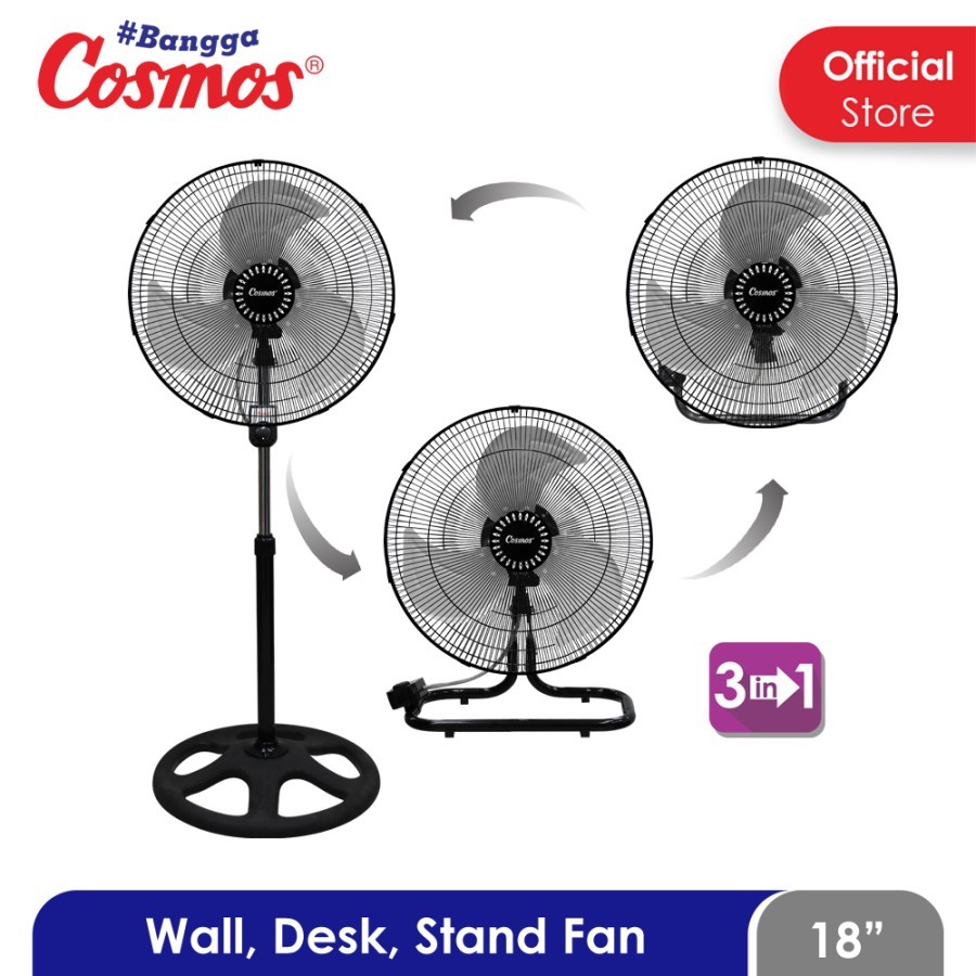 Jual Stand Fan Cosmos SBF-1802 Kipas angin dinding lantai 18" SBF1802 ...