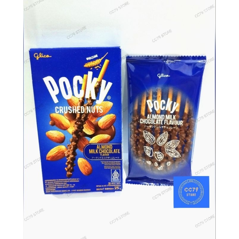 Jual Glico Pocky Crushed Nuts Almond Milk Chocolate 25gr | Shopee Indonesia