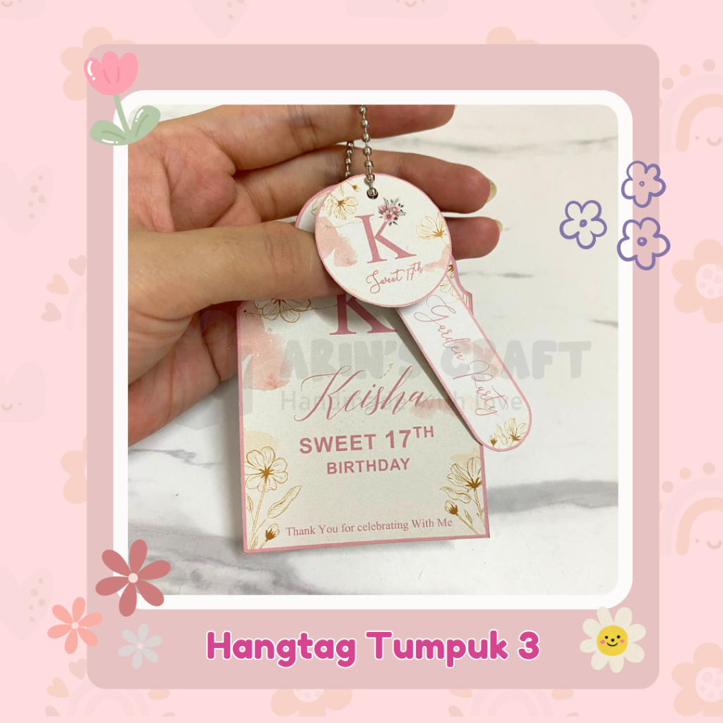 Jual HangTag Sovenir / Hampers Tag Ulang Tahun / Custom Tag / Thank you ...