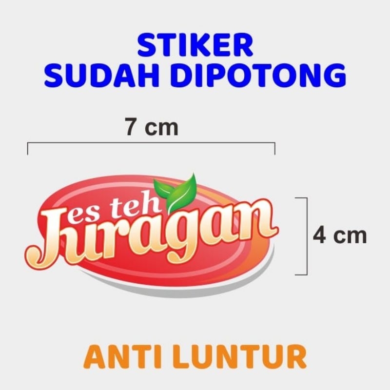 Jual Stiker Label Cup Es Teh Juragan 50 pcs | Shopee Indonesia