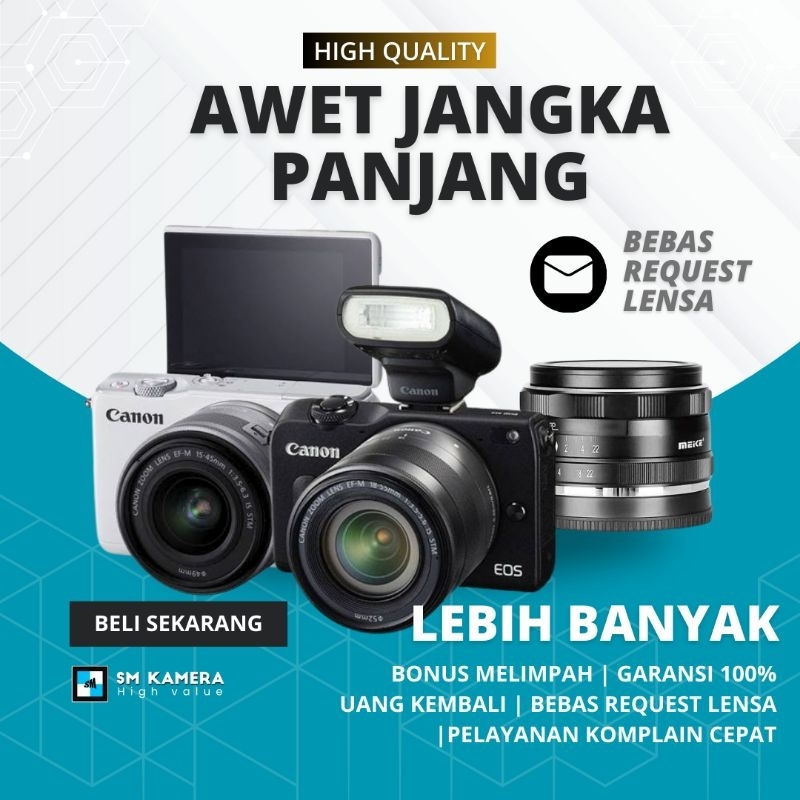 Jual [TERLARIS] MIRRORLESS CANON EOS M10 M2 EOS M WIFI SIMPLE KAMERA VLOG MIRRORLESS PEMULA ...