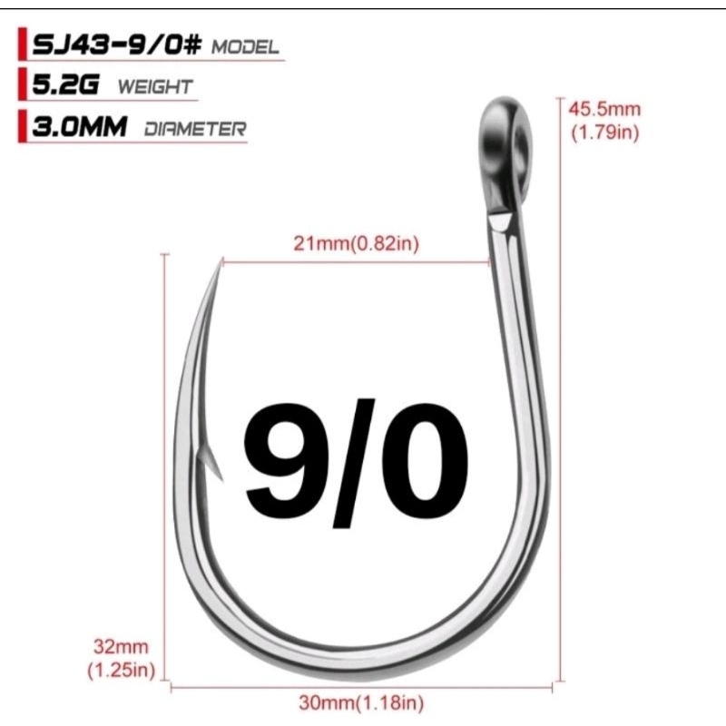 Jual Pancing Slow Jig Hook Slow Jig Tipe SJ 43 Ukuran 9/0 Original 5 X ...