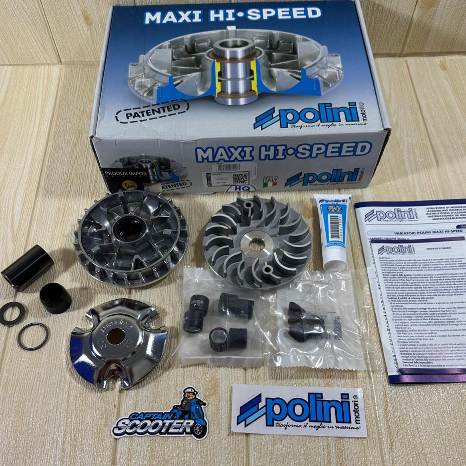 Jual Variator Set Flywheel Polini Maxi Hi-Speed Vespa Sprint Primavera ...