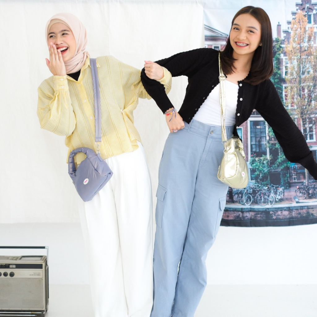 Jual FLICKA Nola Sling Bag Tas Selempang Wanita Lucu Puffer Puffy Bag ...