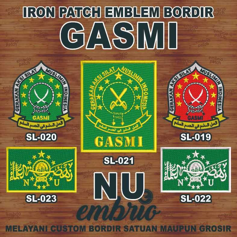 Jual Emblem logo GASMI NU patch bordir bet baju silat NU muslim ...