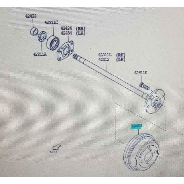 Jual Drum sub assy rear brake piringan tromol rem belakang avanza 2003 ...