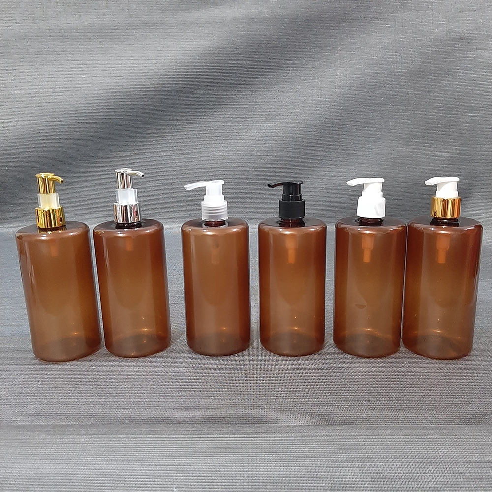 Jual Botol 500ml RF AMBER Pump Lotion Botol Pump Clip Oil Botol Lotion ...