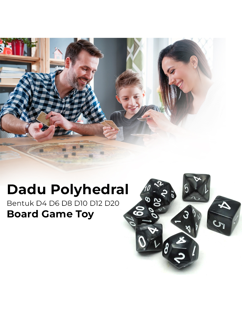 Jual Dadu multi bentuk (Dadu Dungeons & Dragons Polyhedral Board Game ...
