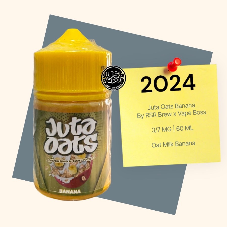 Jual JUTA OATS BANANA OAT MILK 60ML 3MG 7MG BY RSR BREW LIQUID VAPE ...