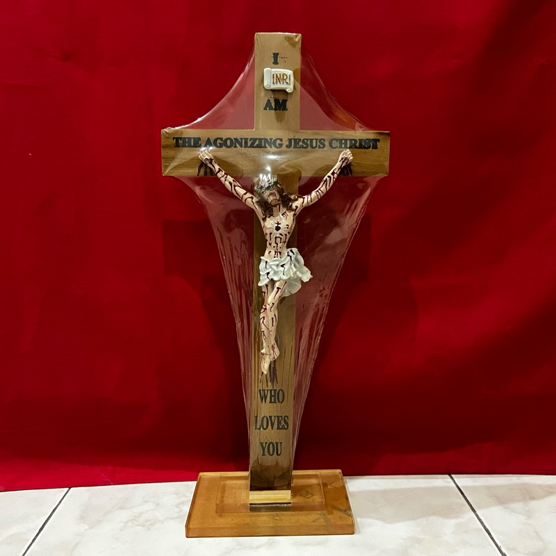 Jual THE AGONIZING CRUCIFIX SALIB DUDUK ROHANI KATOLIK 33 CM | Shopee ...