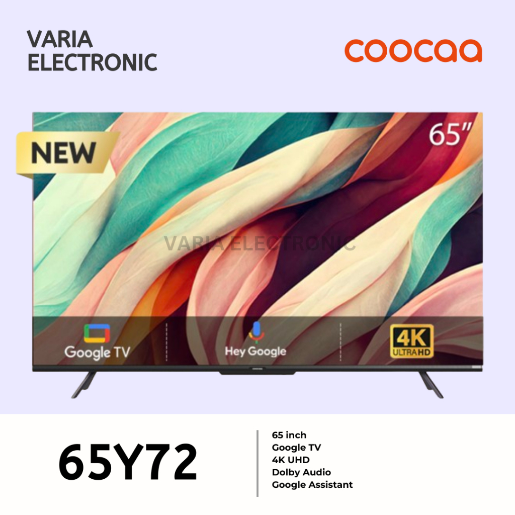 Jual LED TV COOCAA 65 Inch 65Y72 4K UHD Google TV | Shopee Indonesia