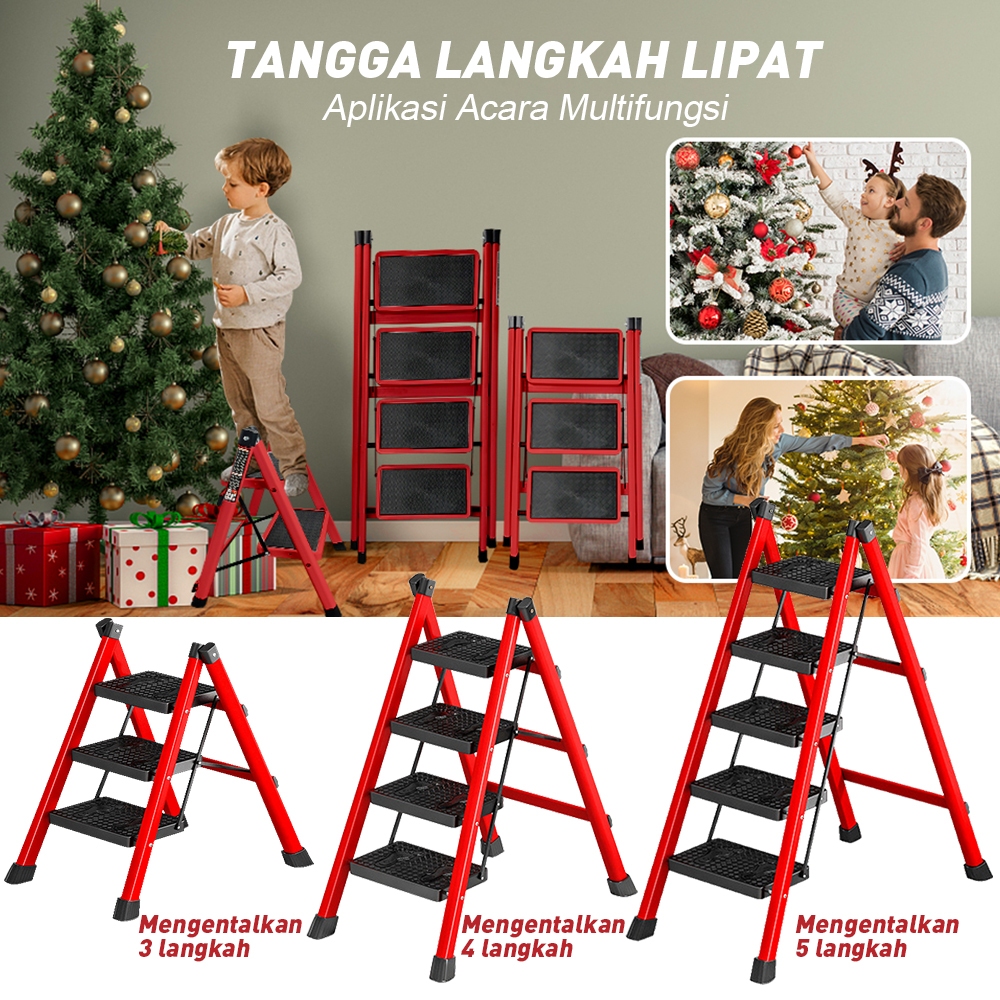 Jual Tangga 3/4/5 Step Rumah Lipat Tangga Besi Lipat Household Steel ...