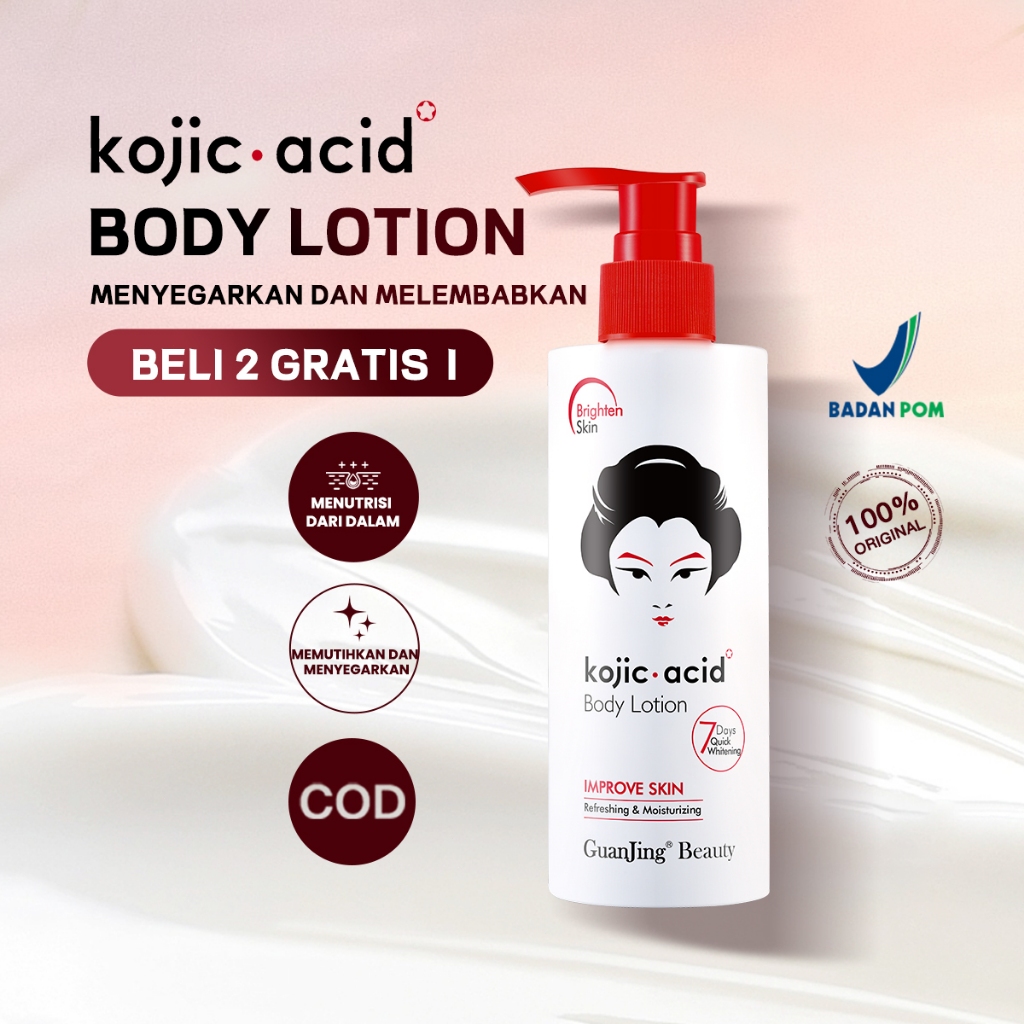 Jual 【Beli 2 Gratis 1 】Kojic Acid Body Lotion Handbody Pemutih 100% Original Guanjing Badan ...