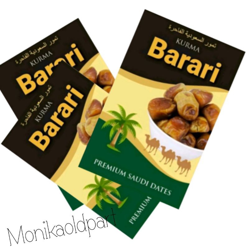 Jual Sticker Kurma Barari Premium Saudi Dates | Shopee Indonesia