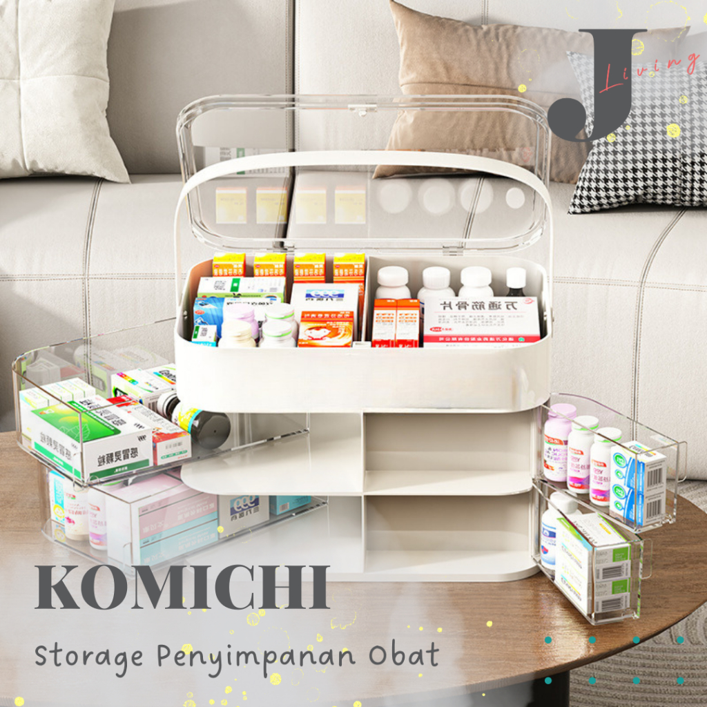 Jual |J LIVING|KOMICHI Organiser Obat Estetis Wadah Simpan P3K ...