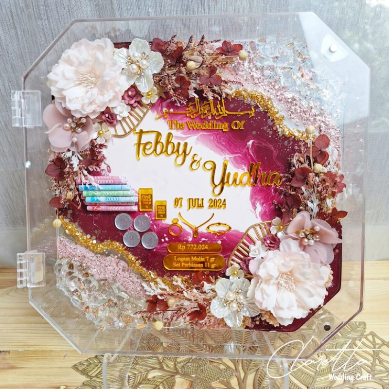 Jual Mahar resin oxtagon mahar nikah custom kode gabby | Shopee Indonesia