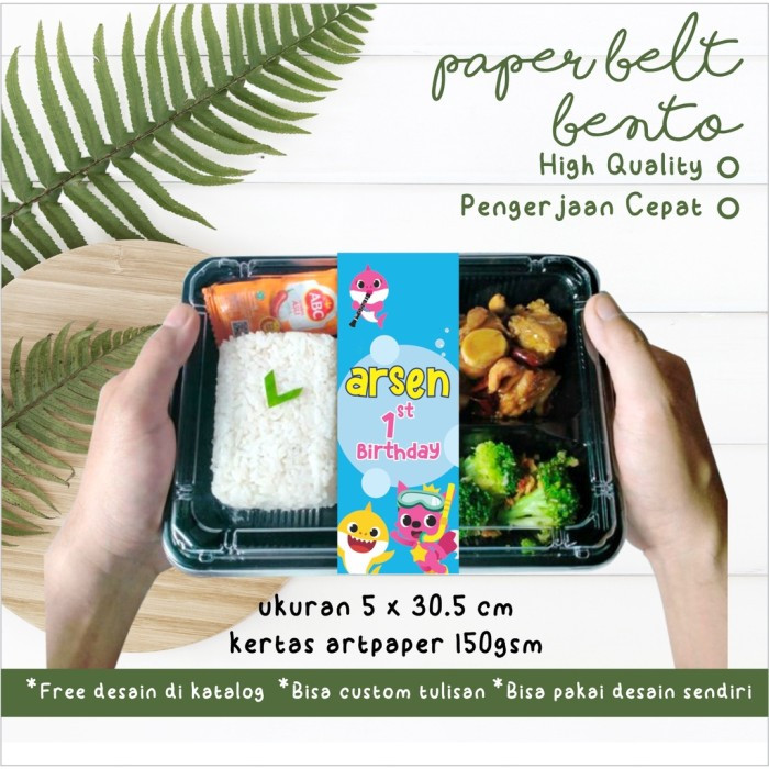 Jual Paperbelt Bento Bisa Custom (dapat 6 pcs) | Shopee Indonesia