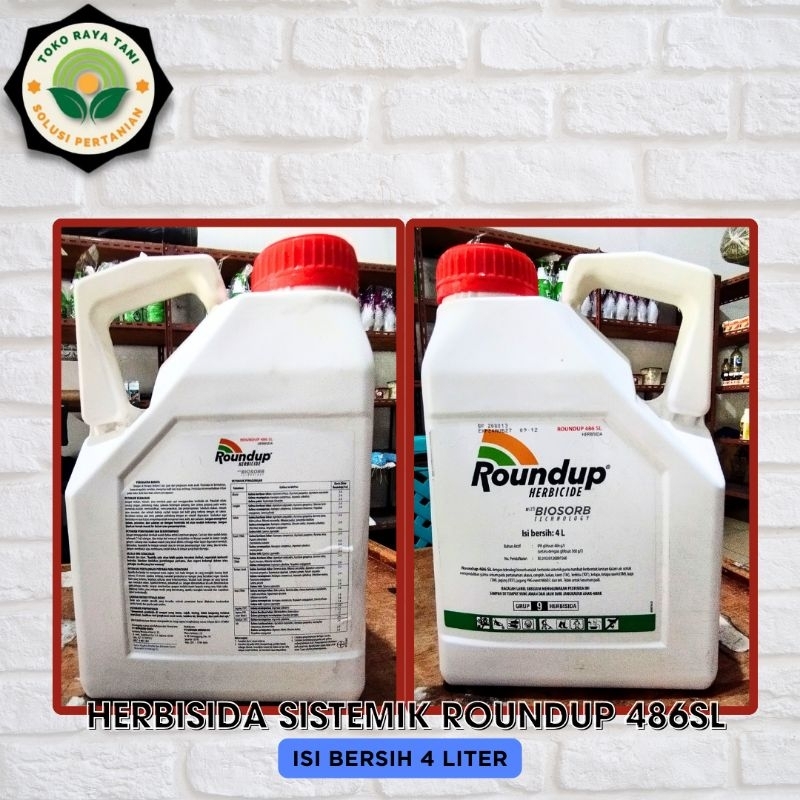 Jual Racun rumput Sistemik ROUNDUP 480sl Isi 4 liter Pengiriman hanya ...