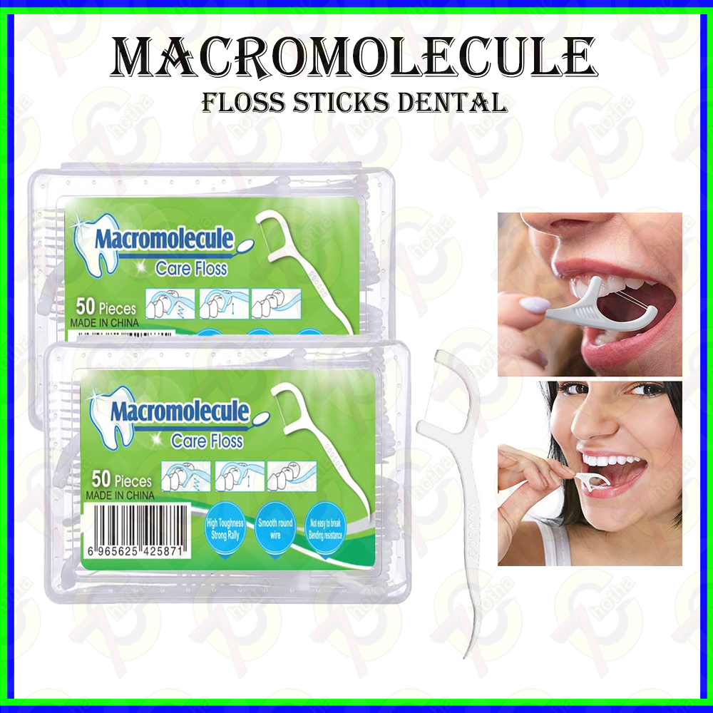 Jual 【7C】MACROMOLECULE Tusuk Gigi Plastik Benang Busur Care Pembersih ...