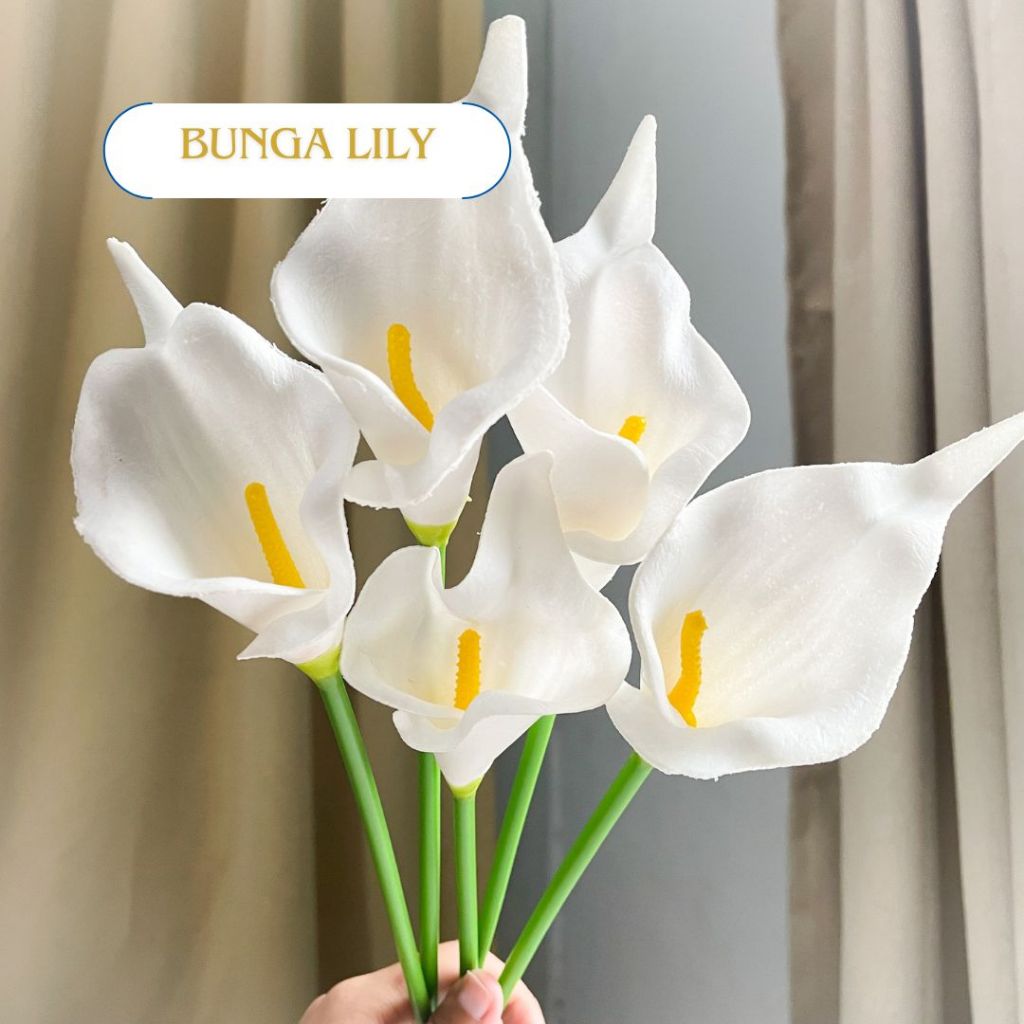 Jual BUNGA CALLA LILY LILI PLASTIK ARTIFISIAL LATEX UNTUK DEKORASI ...