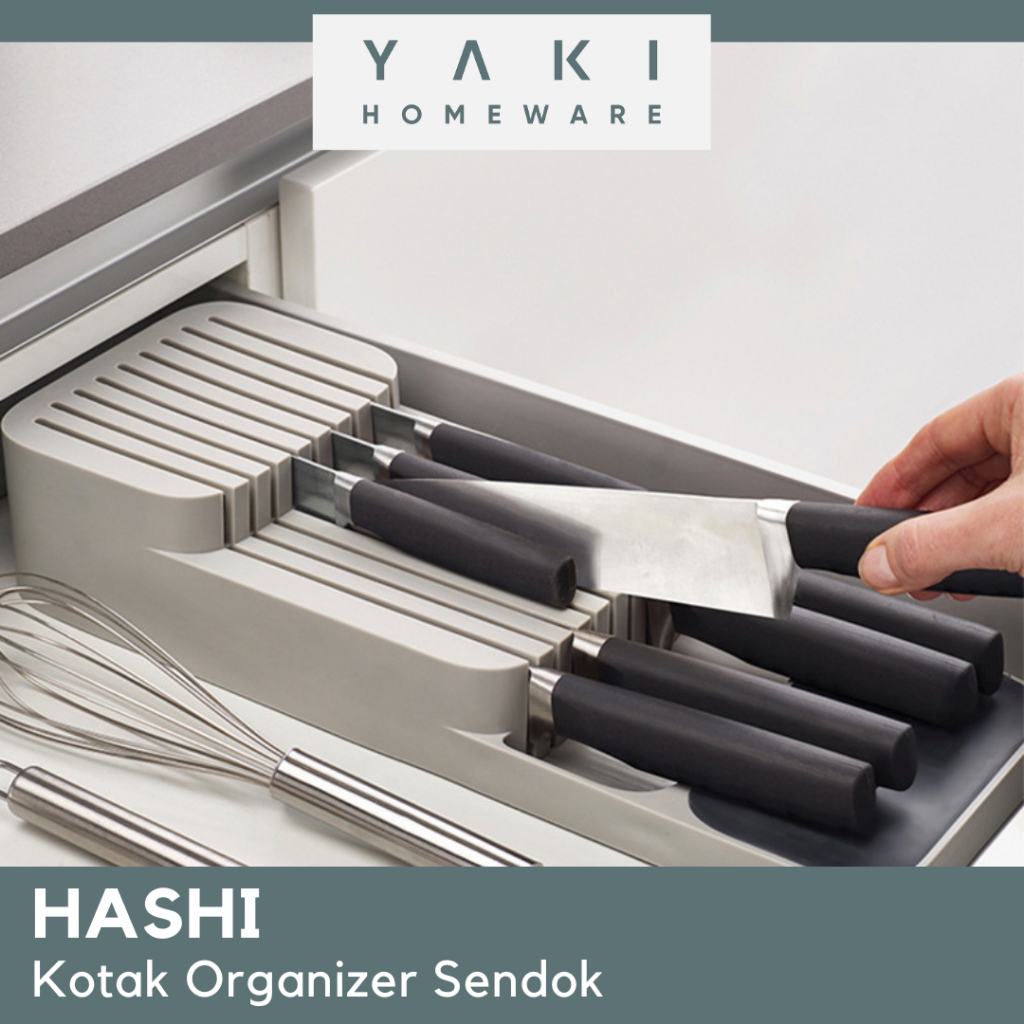 Jual YAKI - HASHI Organiser Sendok Garpu Minimalis Rak Laci Pisau Dapur ...