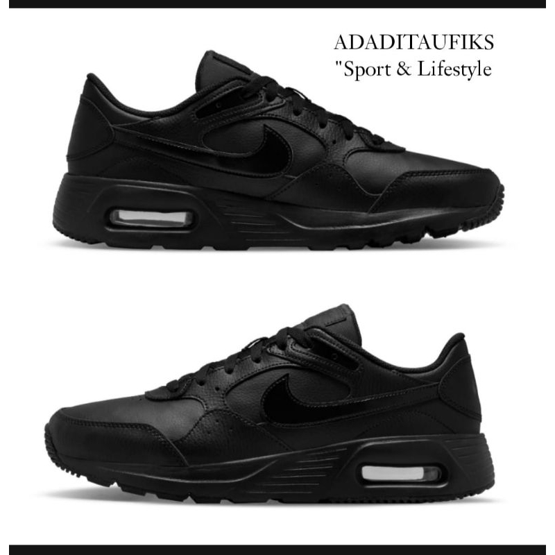 Jual Sepatu Nike Air Max SC Leather Black Original | Shopee Indonesia