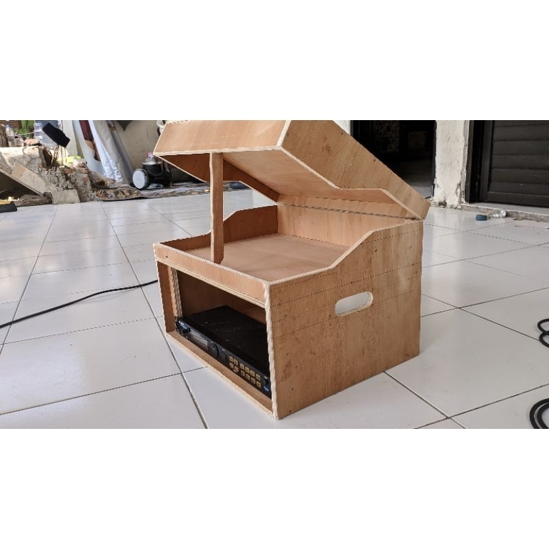 Jual rak aksesoris sound sistem 5u plus tutup mixer dan roda (pesanan ...