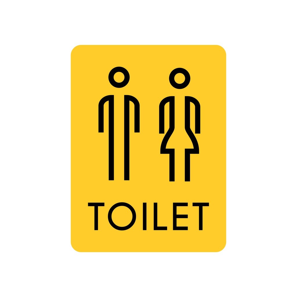 Jual toilet rambu toilet tulisan toilet 15 cm x 10 cm | Shopee Indonesia