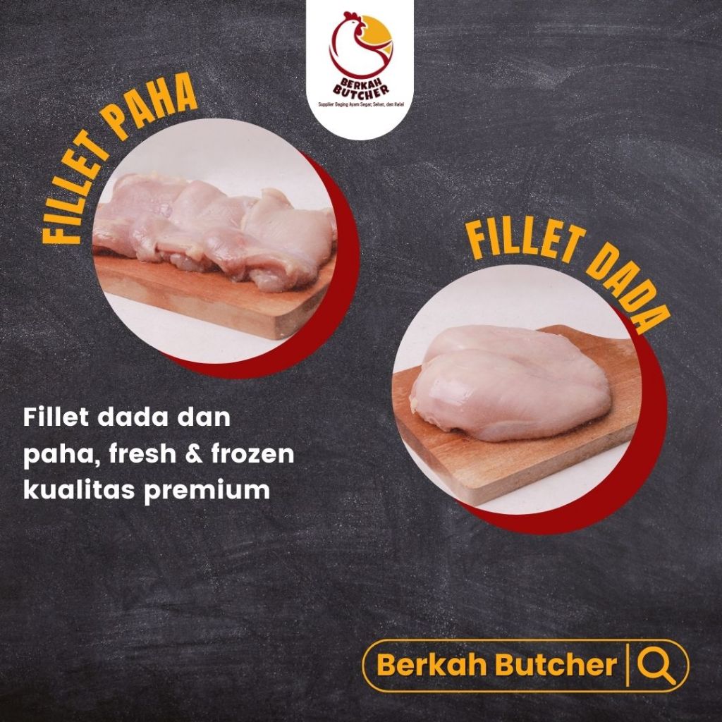 Jual Daging Boneless Filet Dada Paha Ayam Fillet 1kg - Berkah Butcher ...