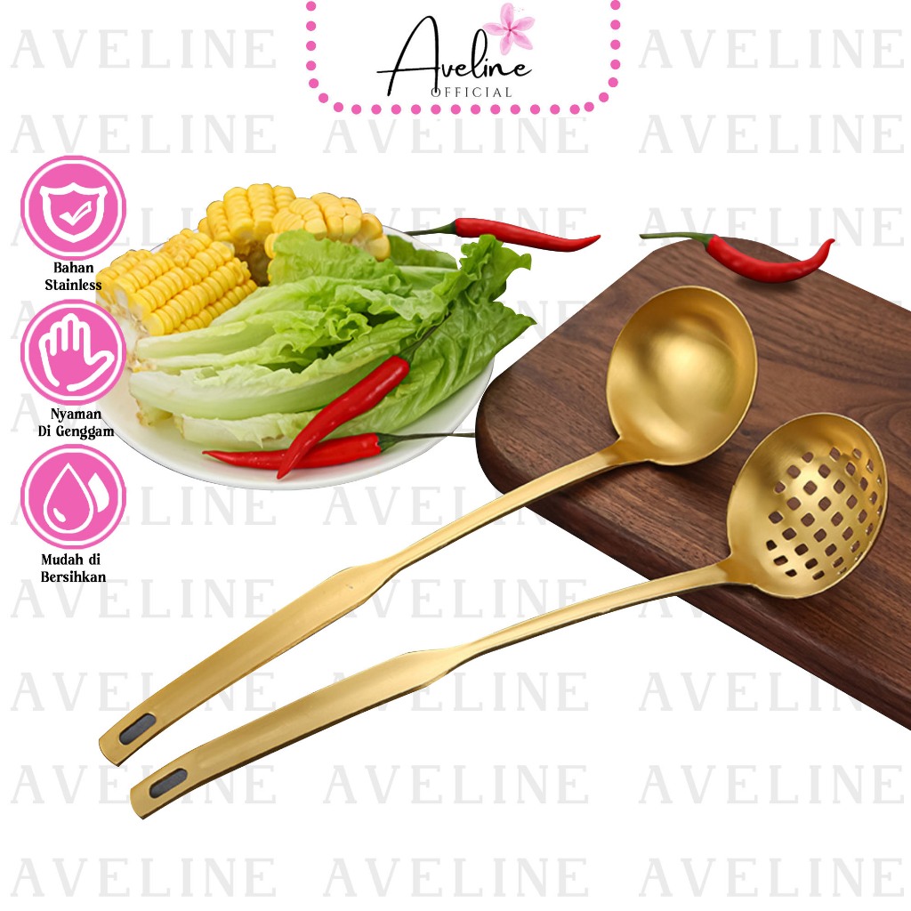 Jual AVELINE SENDOK KUAH STAINLESS SUS 304 / CENTONG SOP / Soup Spoon ...