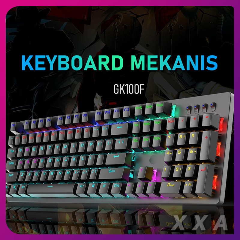 Jual GK100F Keyboard Gaming Mechanical HP GK100F - RGB Switch full Mechanical Keyboard | Shopee ...