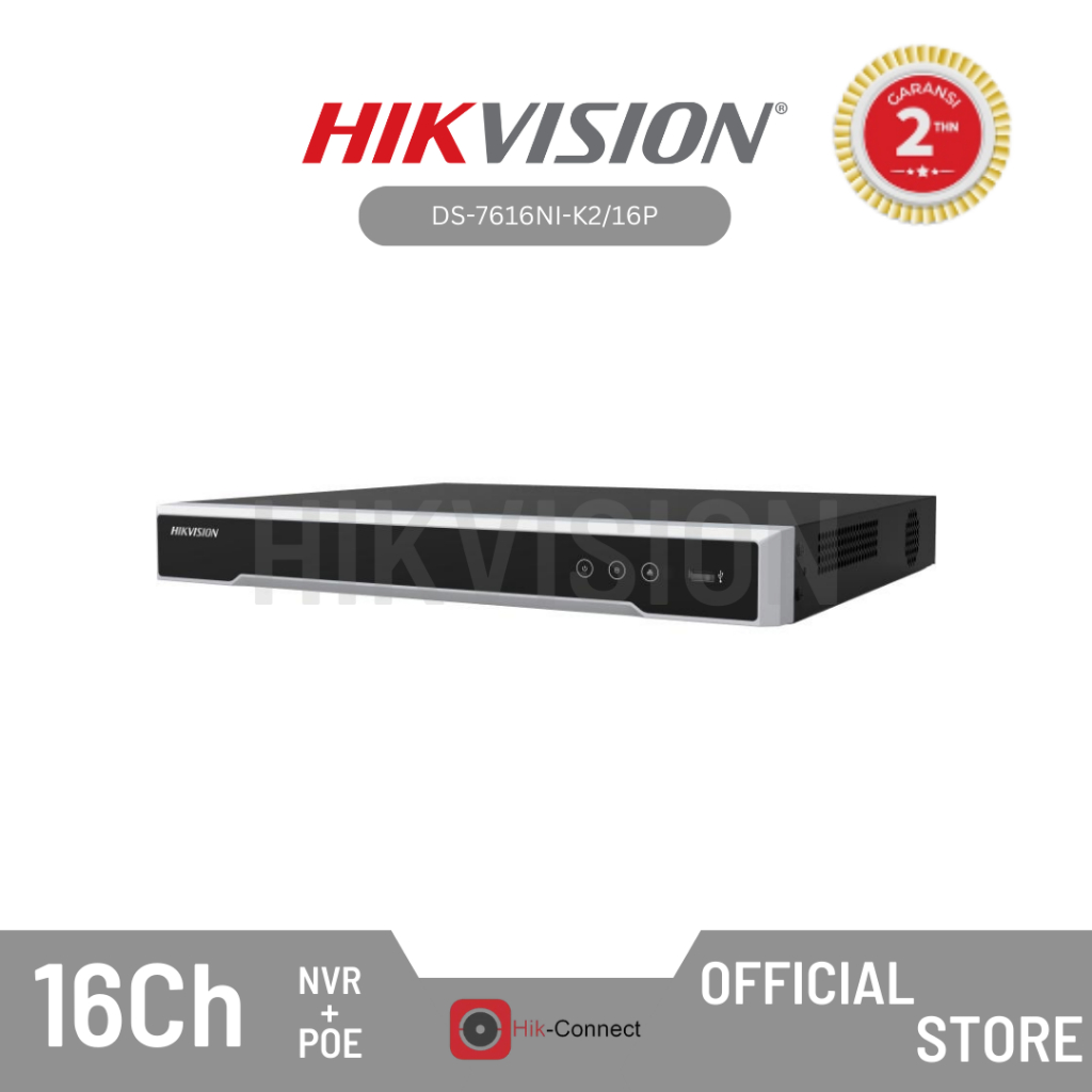 Jual HIKVISION - DS-7616NI-K2/16P Switch 16-ch 1U 16 PoE 4K Original | Shopee Indonesia