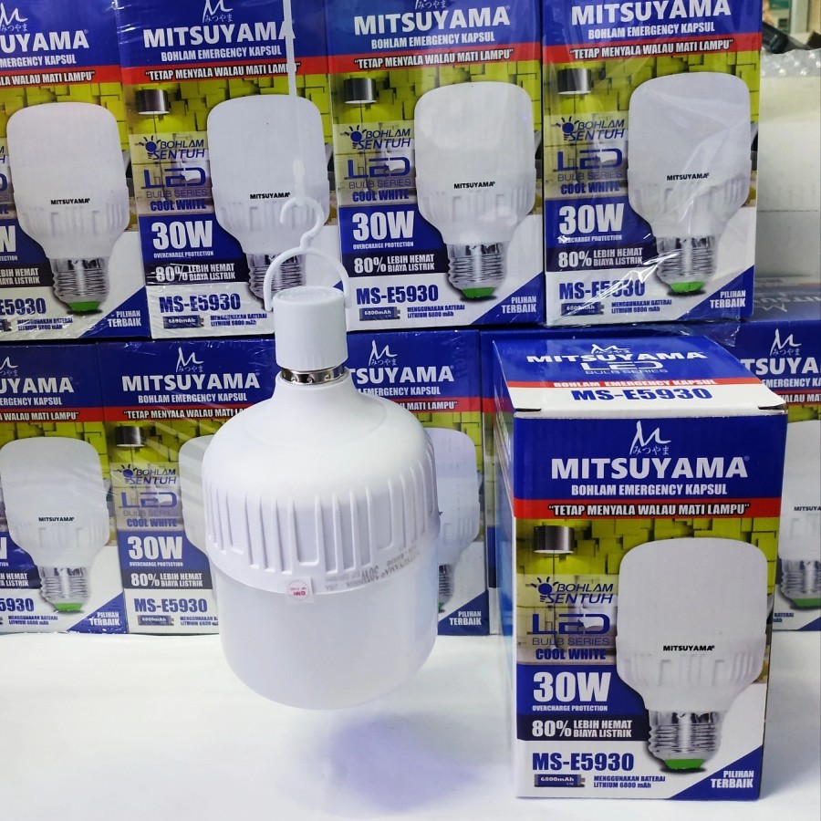 Jual Emergensi Lampu LED tabung mitsuyama emergency MS E5930 30w bohlam emergensi 30watt kapsul ...
