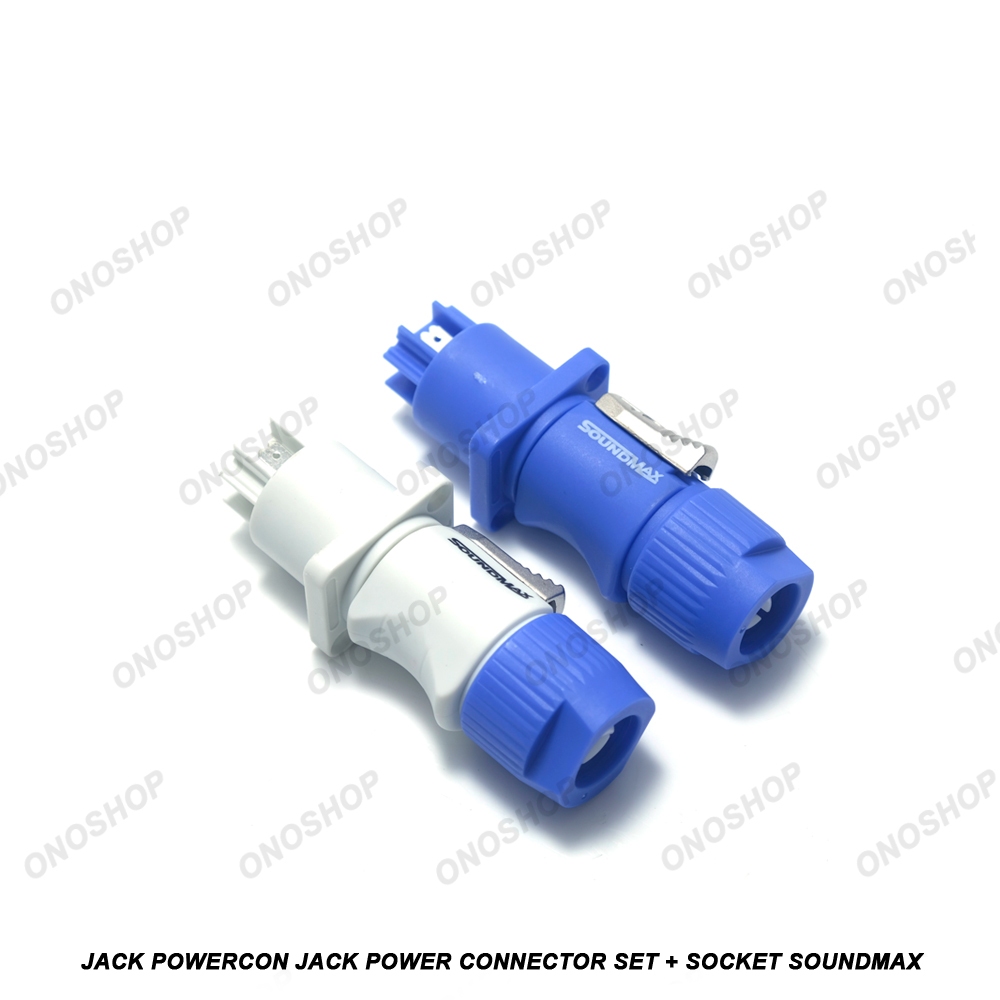 Jual Jack Powercon Jack Power Connector Set + Socket 3 Pin Soundmax ...