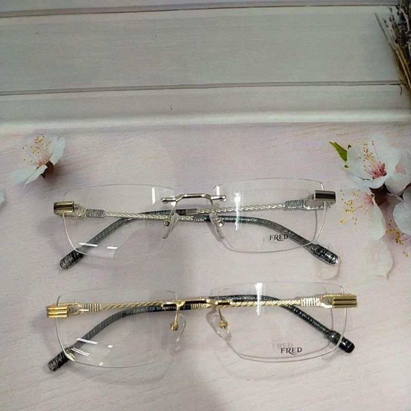 Jual Frame kacamata pria dan wanita frameless bor 22A39 | Shopee Indonesia