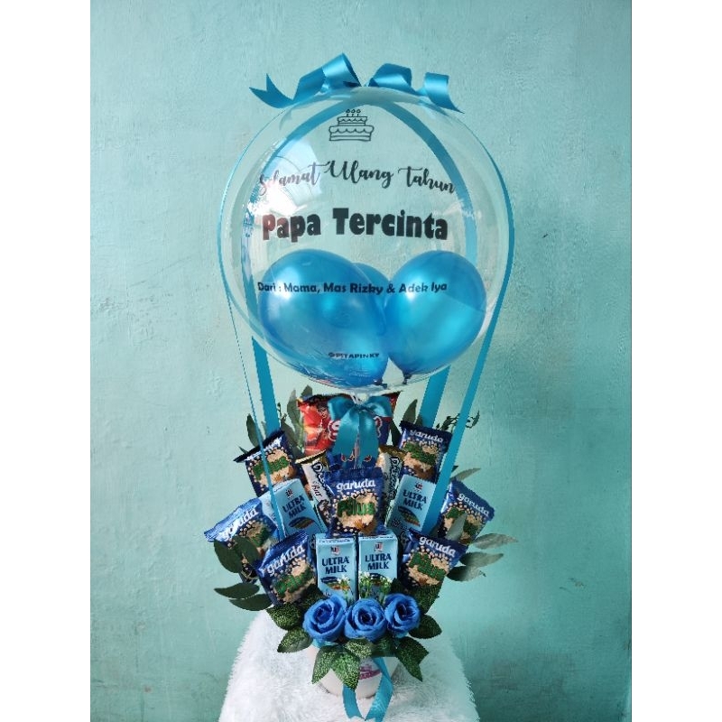 Jual buket balon snack gresik bucket balon wisuda | Shopee Indonesia