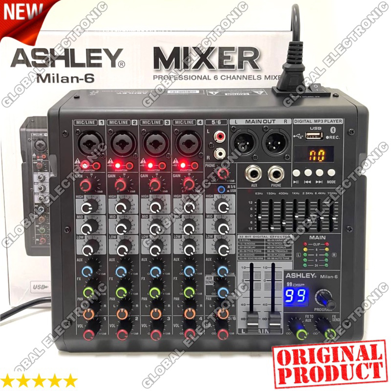 Jual Mixer Audio Ashley Milan 6 & Milan 4 Original 4 Channel & 6 ...