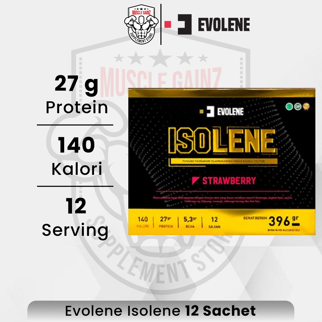 Jual Evolene Isolene 12 Sachet Isolen Iso len Whey Protein Isolate ...