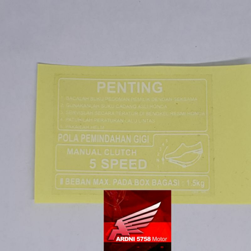 Jual MARK DRIVE CAUTION WHITE STICKER STIKER LABEL PENTING PERHATIAN ...