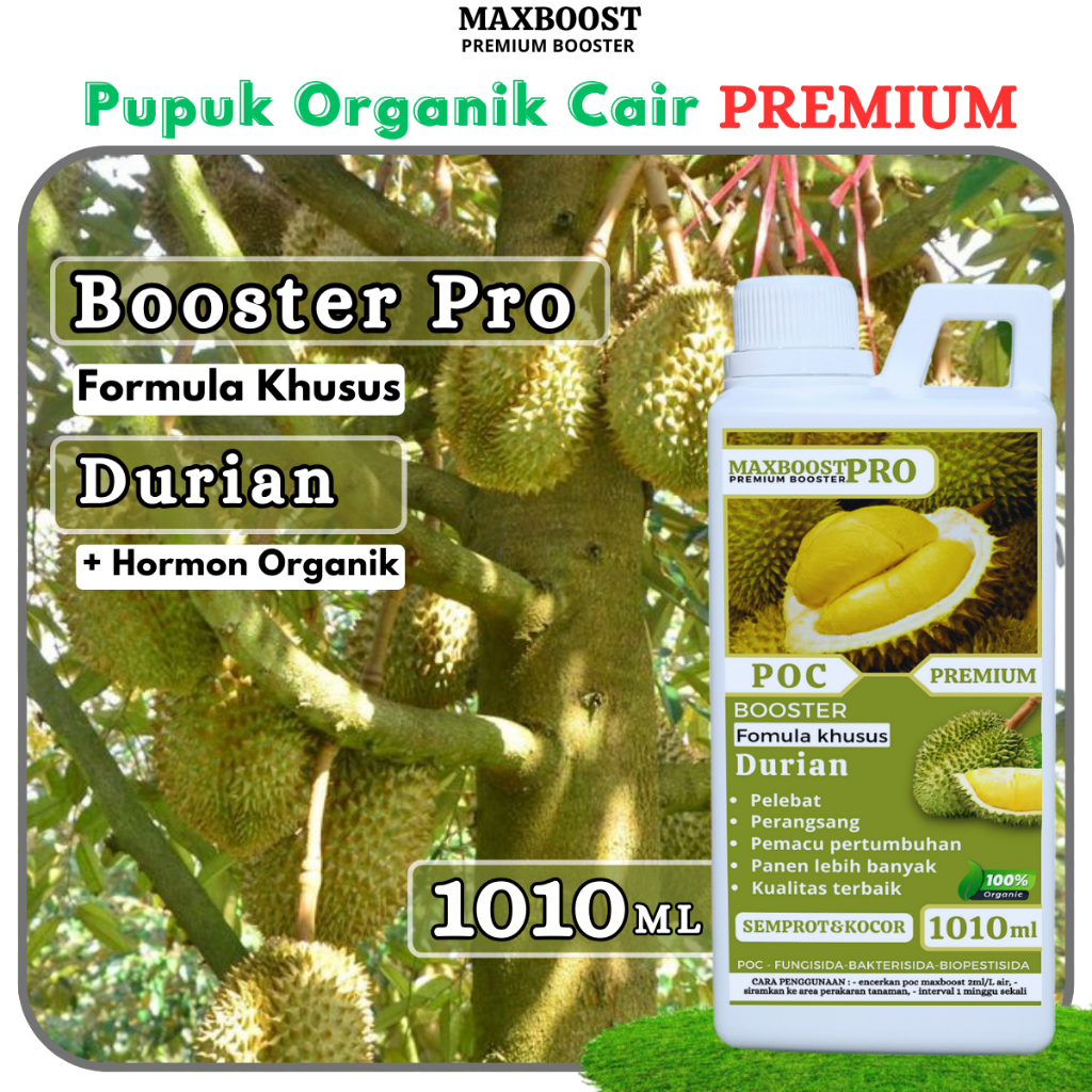 Jual MAXBOOST - PUPUK ORGANIK CAIR TANAMAN DURIAN 1010ML | POC KOMPOS BOOSTER TANAMAN DURIAN ...