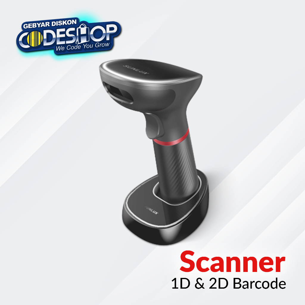 Jual SUNLUX XL-9610 Scanner Barcode 2D Wireless 150M Industrial USB ...