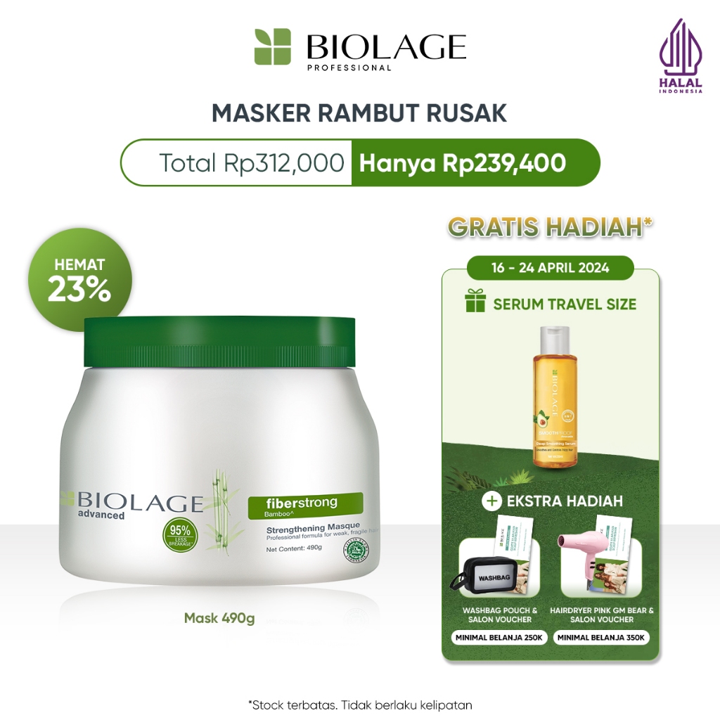Jual Biolage Fiberstrong Mask 500 ml - Masker Professional Perawatan ...