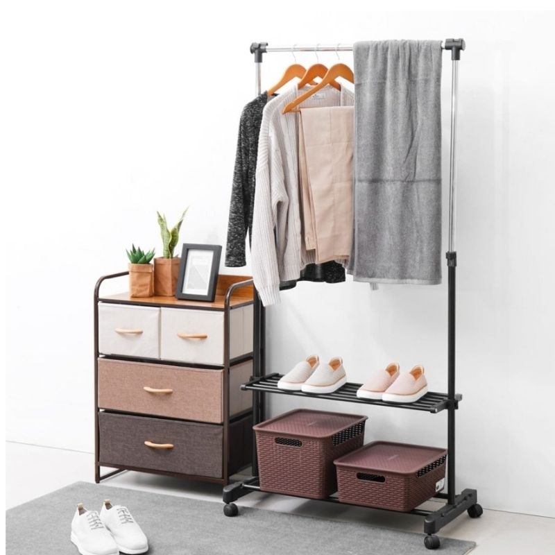 Jual Informa Garment Rack with 2 Shelf Rak Pakaian Gantung | Shopee ...