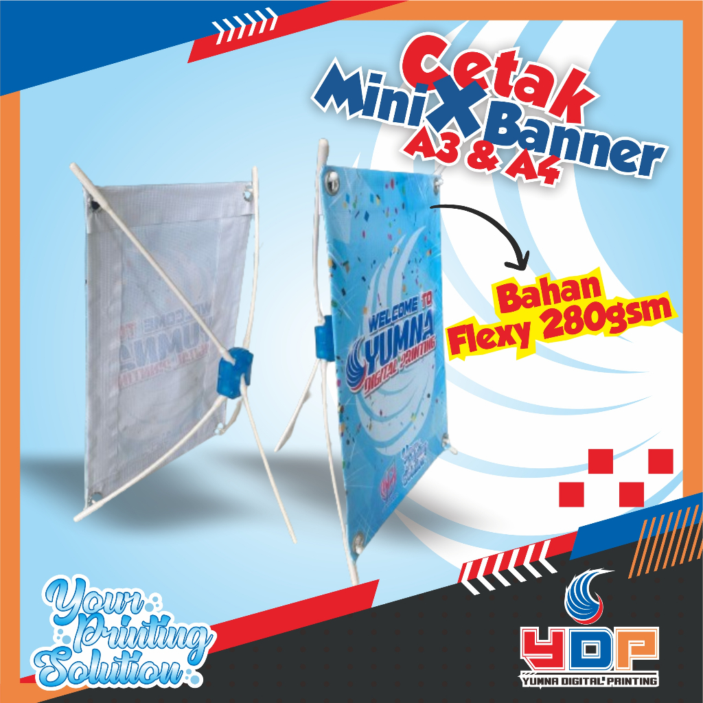 Jual Mini X banner size A3 + cetak flexy 280 murah | Shopee Indonesia